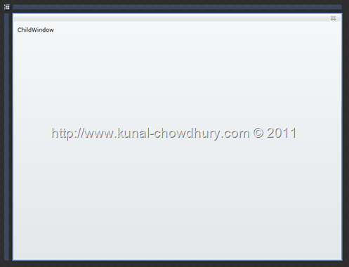 Customizing Silverlight ChildWindow Style using Blend | Kunal Chowdhury